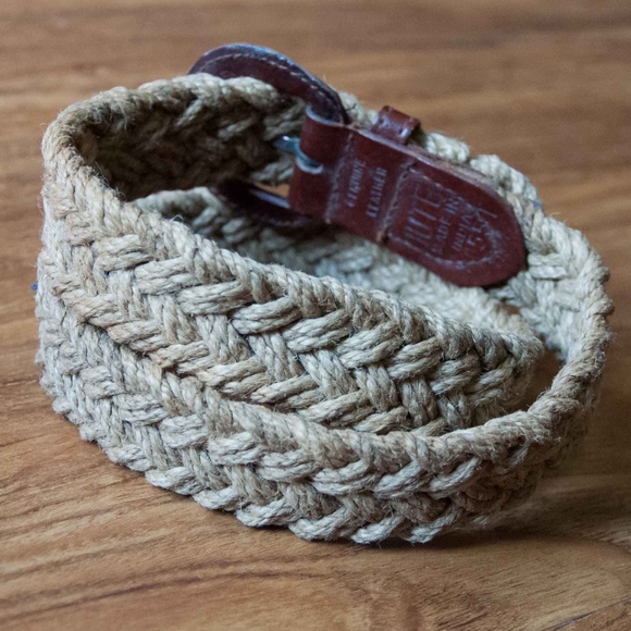 Vintage | Accessories | Vintage Leather Jute Belt Made In India | Poshmark